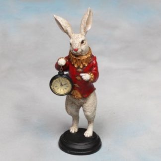 white rabbit clock ornament Alice in wonderland small childrens gift cheap