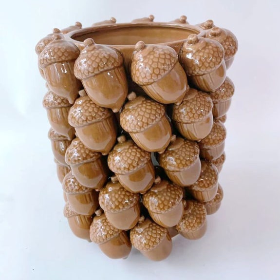 Multi Acorns Ceramic Vase - Just Like Wendy's