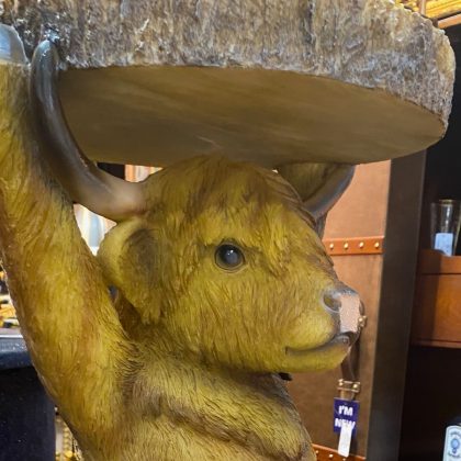 Highland Cow Side Table - Just Like Wendy's